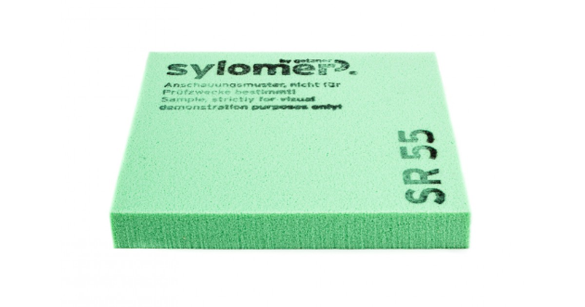 Sylomer SR 55 | зеленый | лист 1200 х 1500 х 25 мм | EcoSound